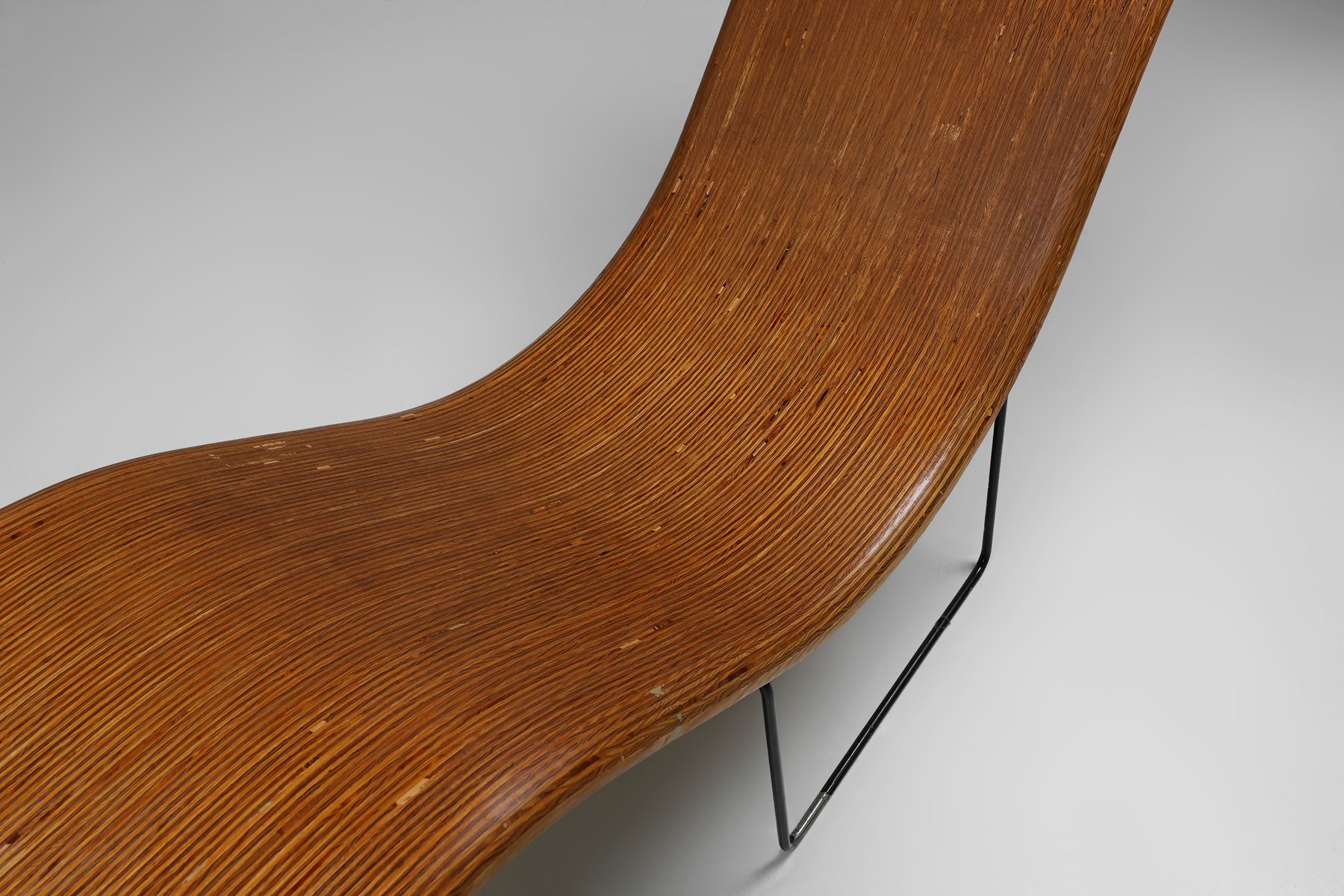 Mid-Century Stack-Laminated Lounge Chair by Tiller Lesser, Germany ...