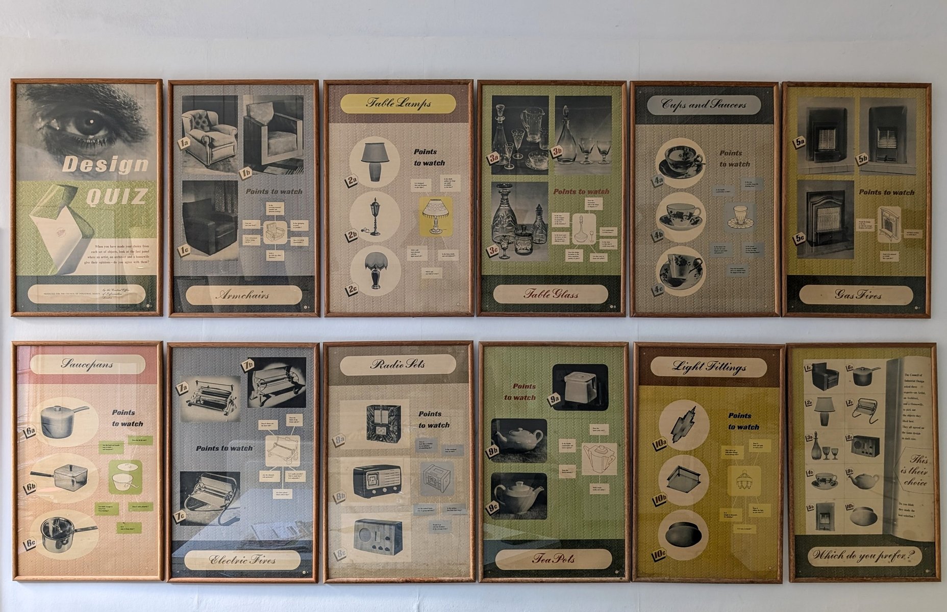 Vintage Industrial Post-War British Design Posters Council, 1940s, Set ...