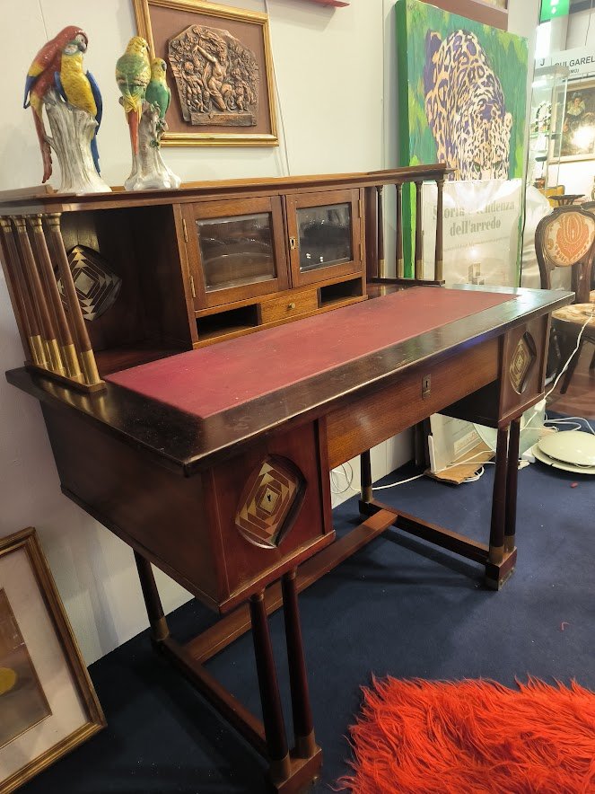 Desk and Chair by J.E. J.Herrmann, 1900s, Set of 2 for sale at Pamono