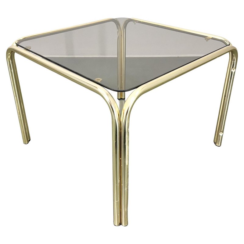 German Coffee Table with Smoked Glass, 1970s for sale at Pamono