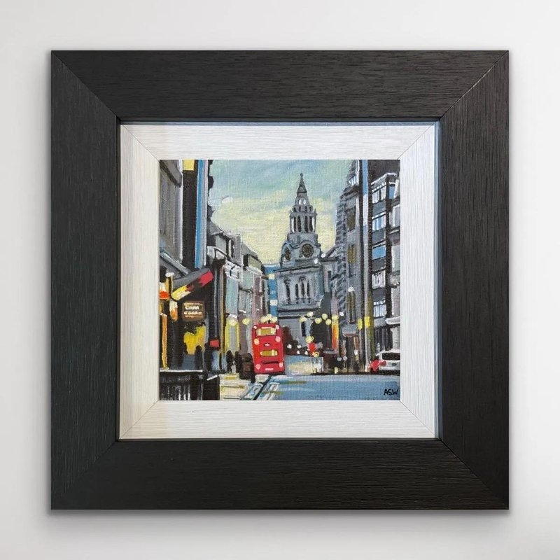Angela Wakefield, Miniature Painting of St Paul's Cathedral Clock in ...
