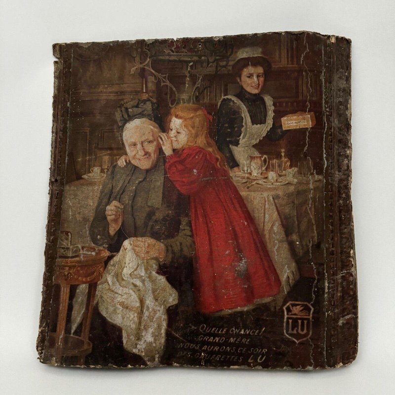 Antique Advertising Cardboard, 1890s for sale at Pamono