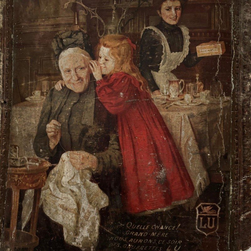 Antique Advertising Cardboard, 1890s for sale at Pamono