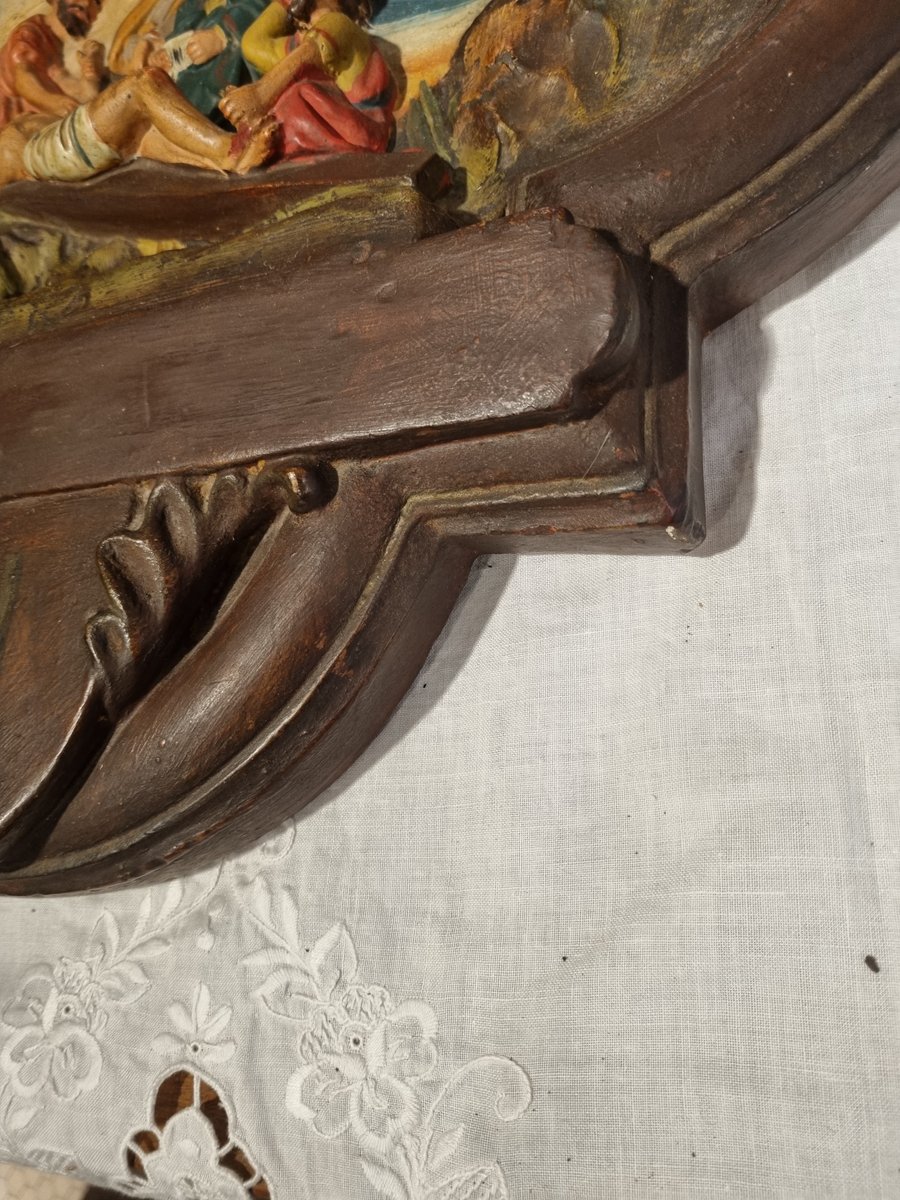 Stations of the Cross Triptych: VI, XI and XII, Painted High Relief ...