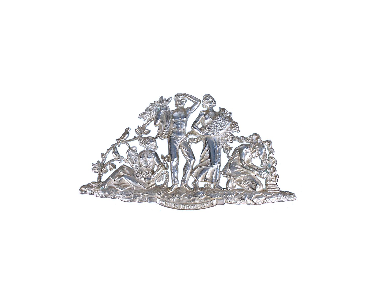Art Deco Silvered Bronze Wall Sculpture for sale at Pamono