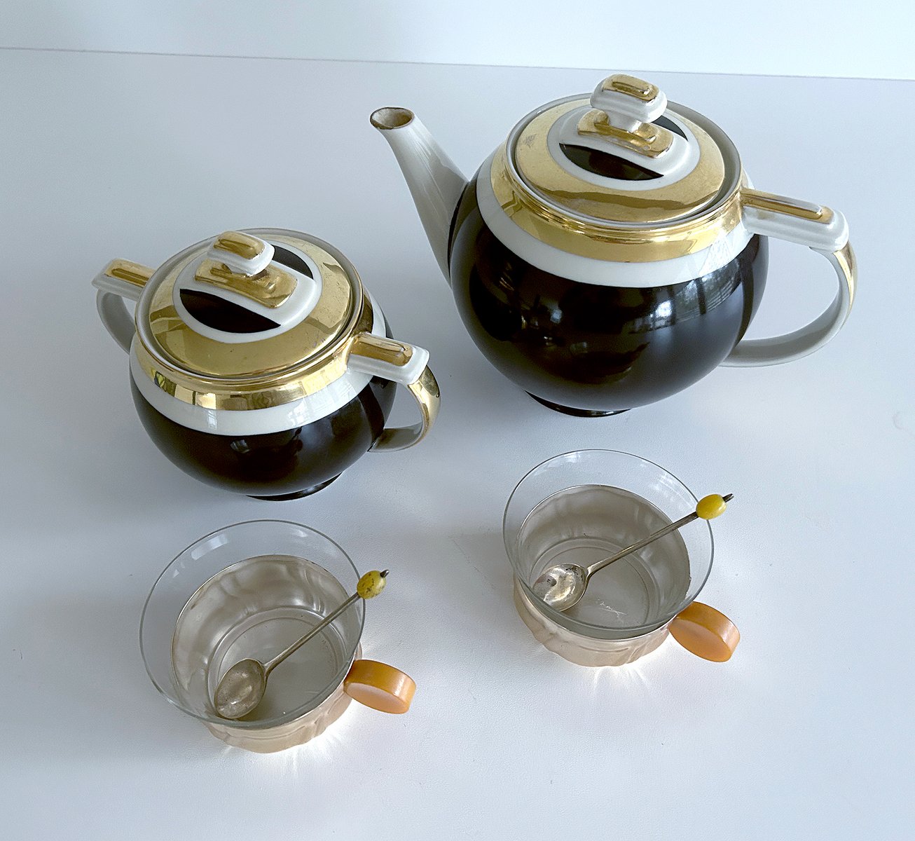 Art Deco Porcelain Tea Service from Epiag, 1930s, Set of 4 for sale at ...