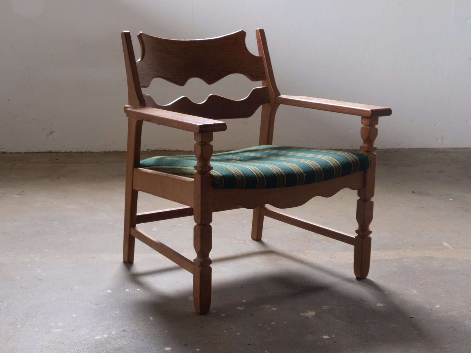 Danish Brutalist Razorblade Armchair attributed to Henning Kjærnulf ...