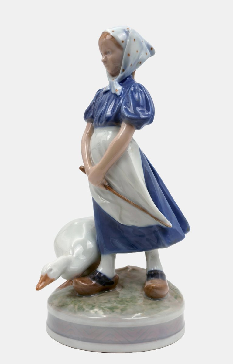 Peasant Girl with Goose Figure by Christian Thomsen for Royal ...