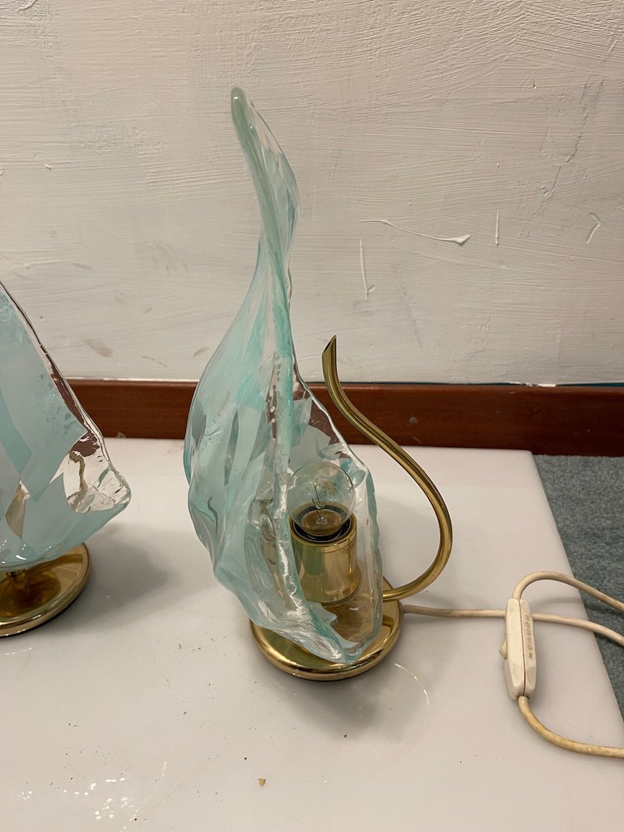 Murano Glass Table Lamps by La Murrina, 1970s, Set of 2 for sale at Pamono