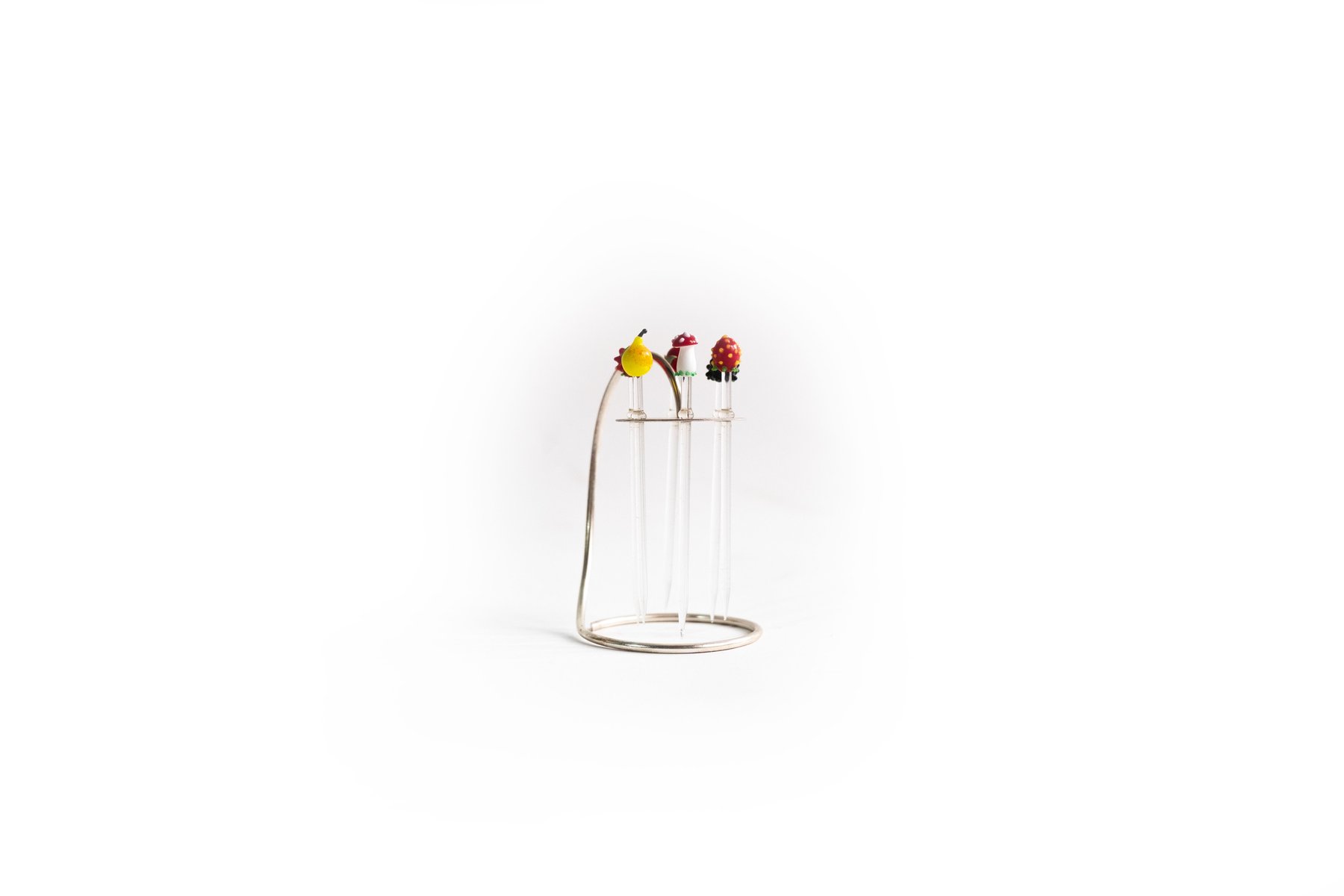 Glass Fruit Cocktail Sticks from WMF, 1950s, Set of 7 for sale at Pamono