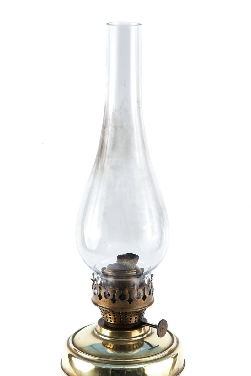 Antique Brass Oil Lamp, 1900s for sale at Pamono