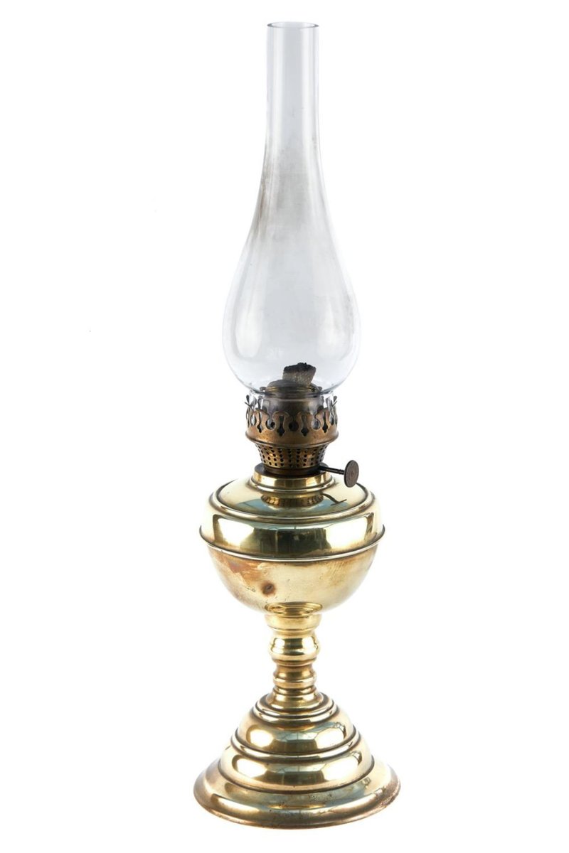 Antique Brass Oil Lamp, 1900s for sale at Pamono