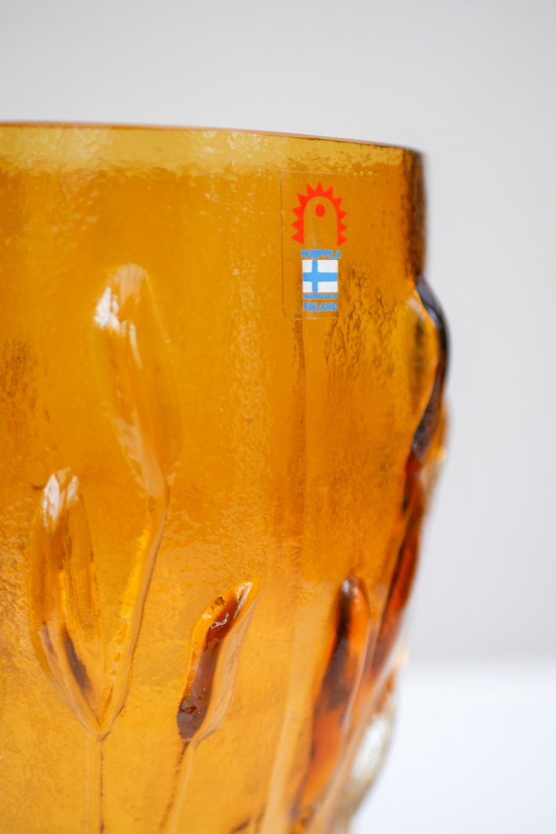 Vintage Finnish Art Glass Vase by Kaj Blomqvist for Humppila for sale ...