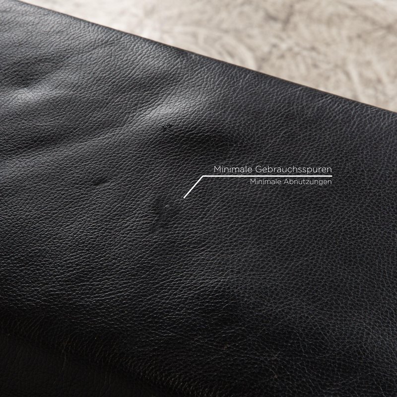 Set of Arthe 3-Seater Sofa and Lounge Chair in Black Leather from Cor ...