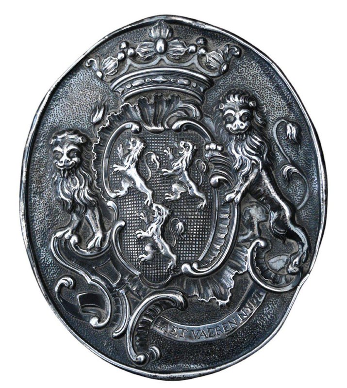 18th Century Silver Guild Coat of Arms of the Vaernewyck Family for ...