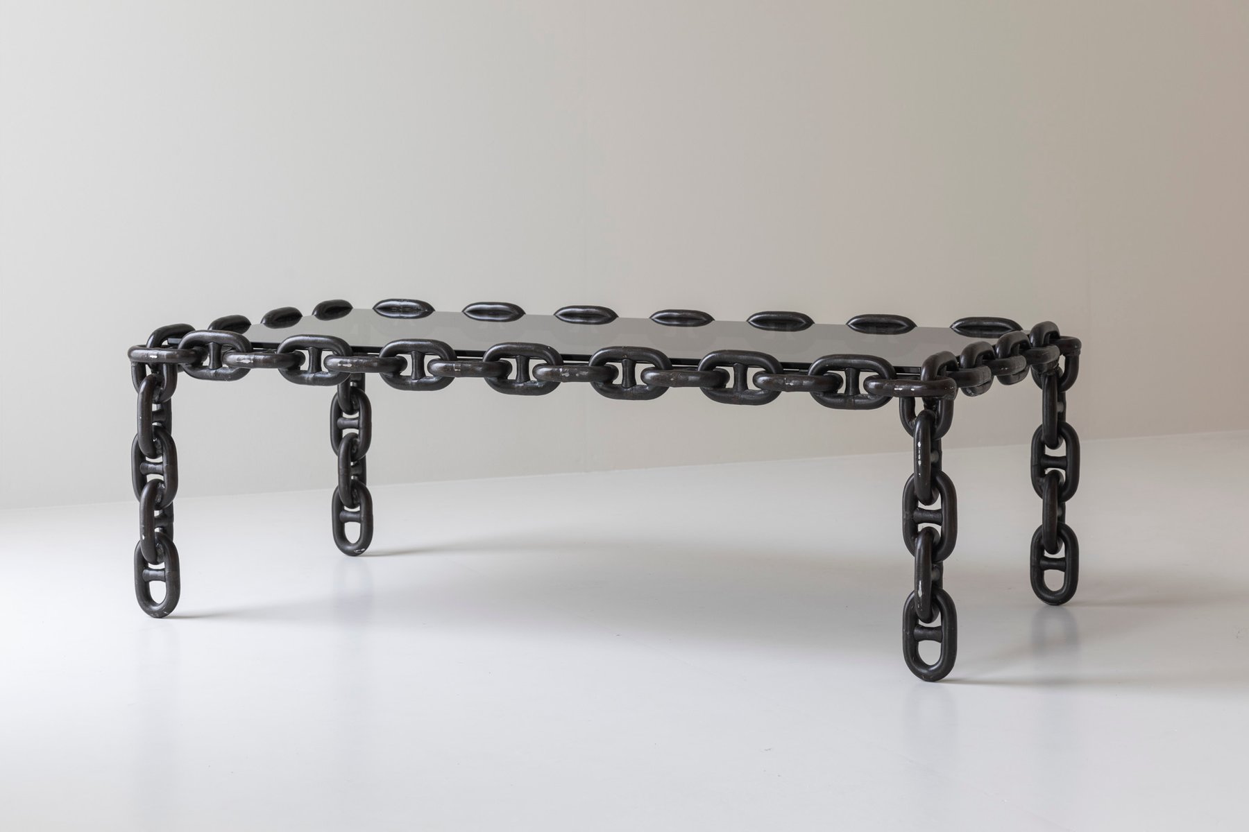 Artisan Chain Coffee Table, Belgium, 1970s for sale at Pamono
