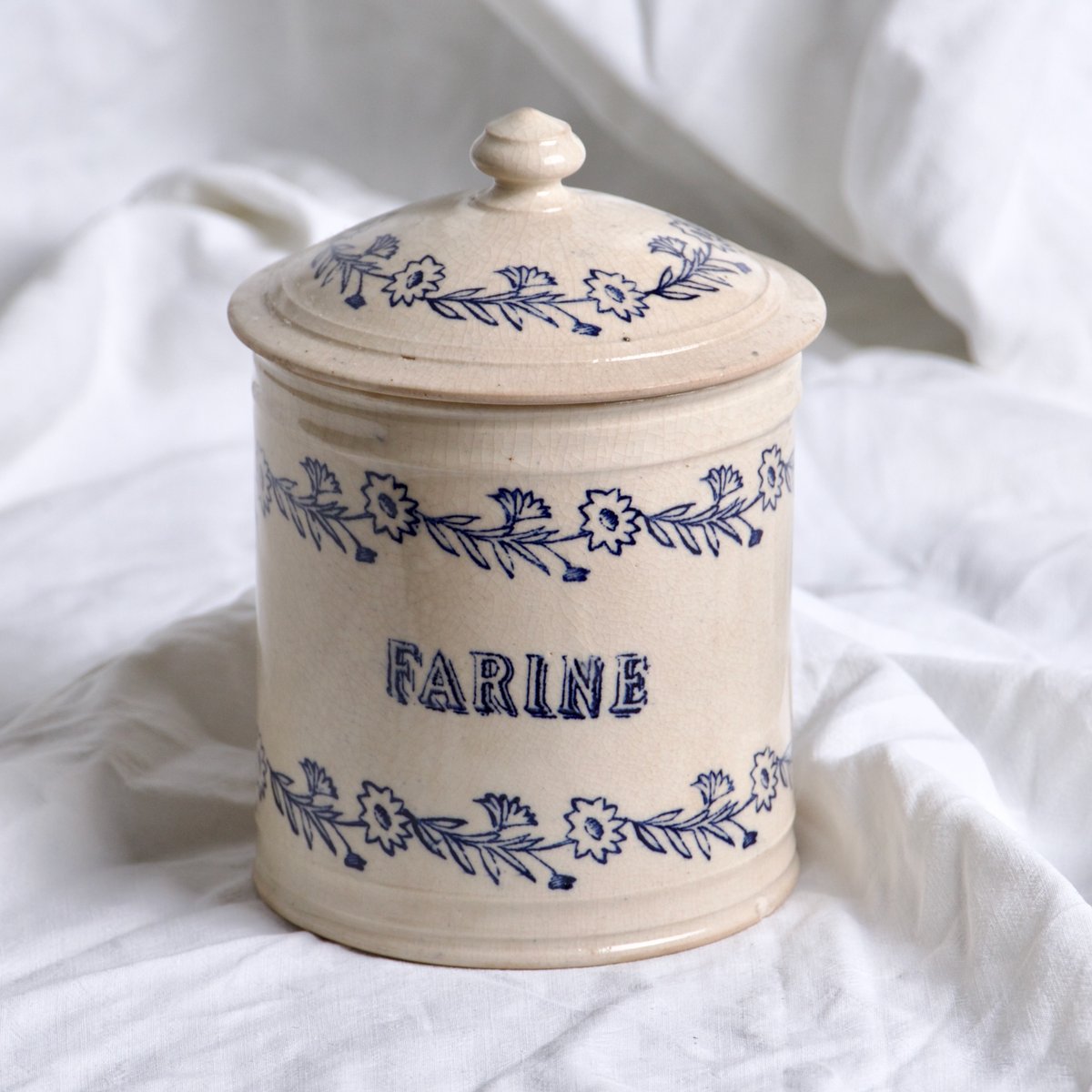 Large 19th Century Flour Pot from Saint-Uze, 1834 for sale at Pamono