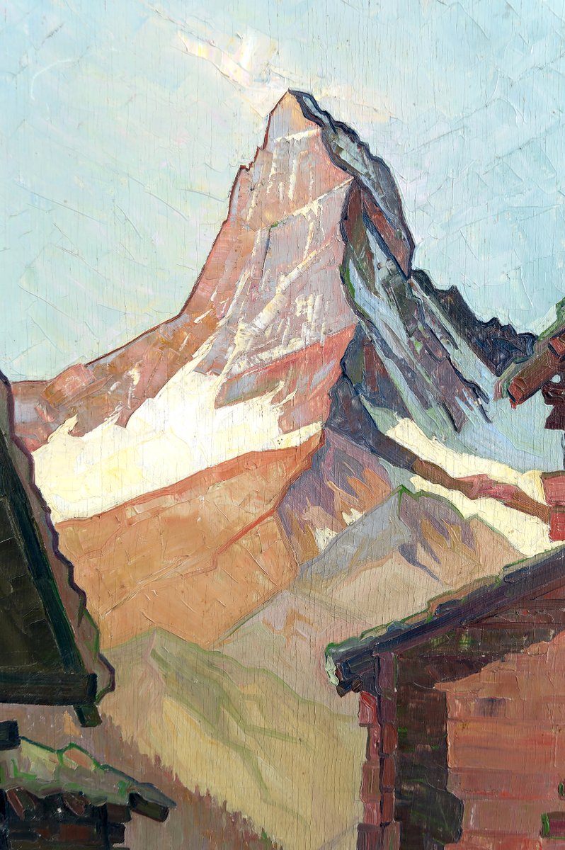 Wipperman, Findeln with Matterhorn, 1937, Oil Painting for sale at Pamono