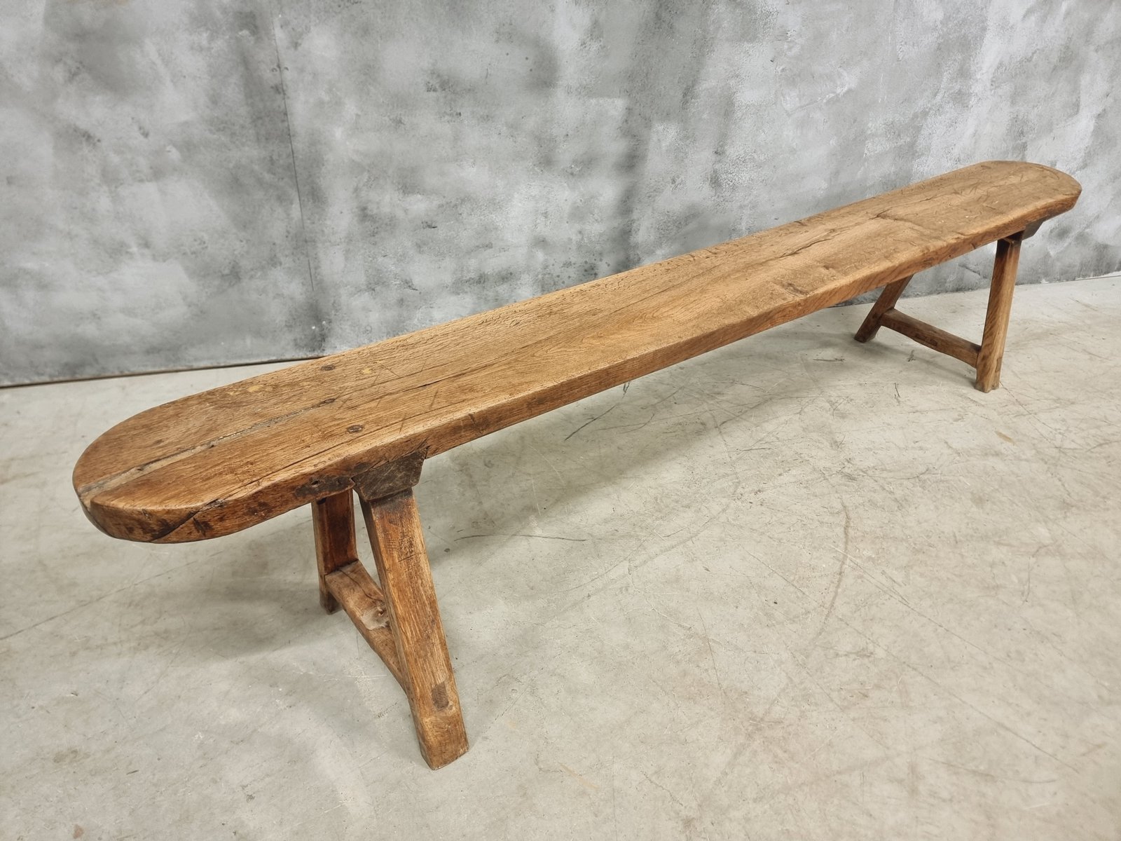 Antique Entrance Bench in Oak, 1890s for sale at Pamono