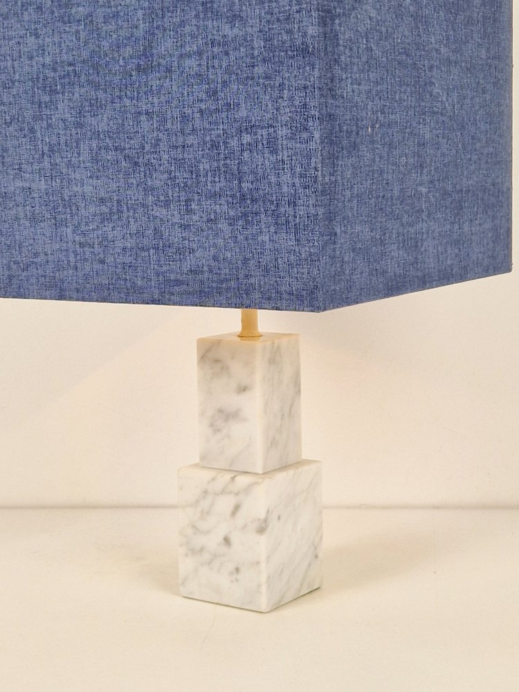 Vintage Carrara Marble Table Lamp, 1960s for sale at Pamono