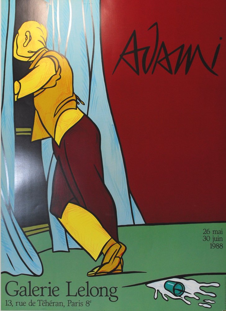 Valerio Adami, Galerie Lelong Exhibition Poster, 1988, Lithograph for ...