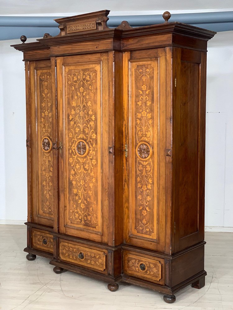 Wilhelminian German Wardrobe, 1880s for sale at Pamono