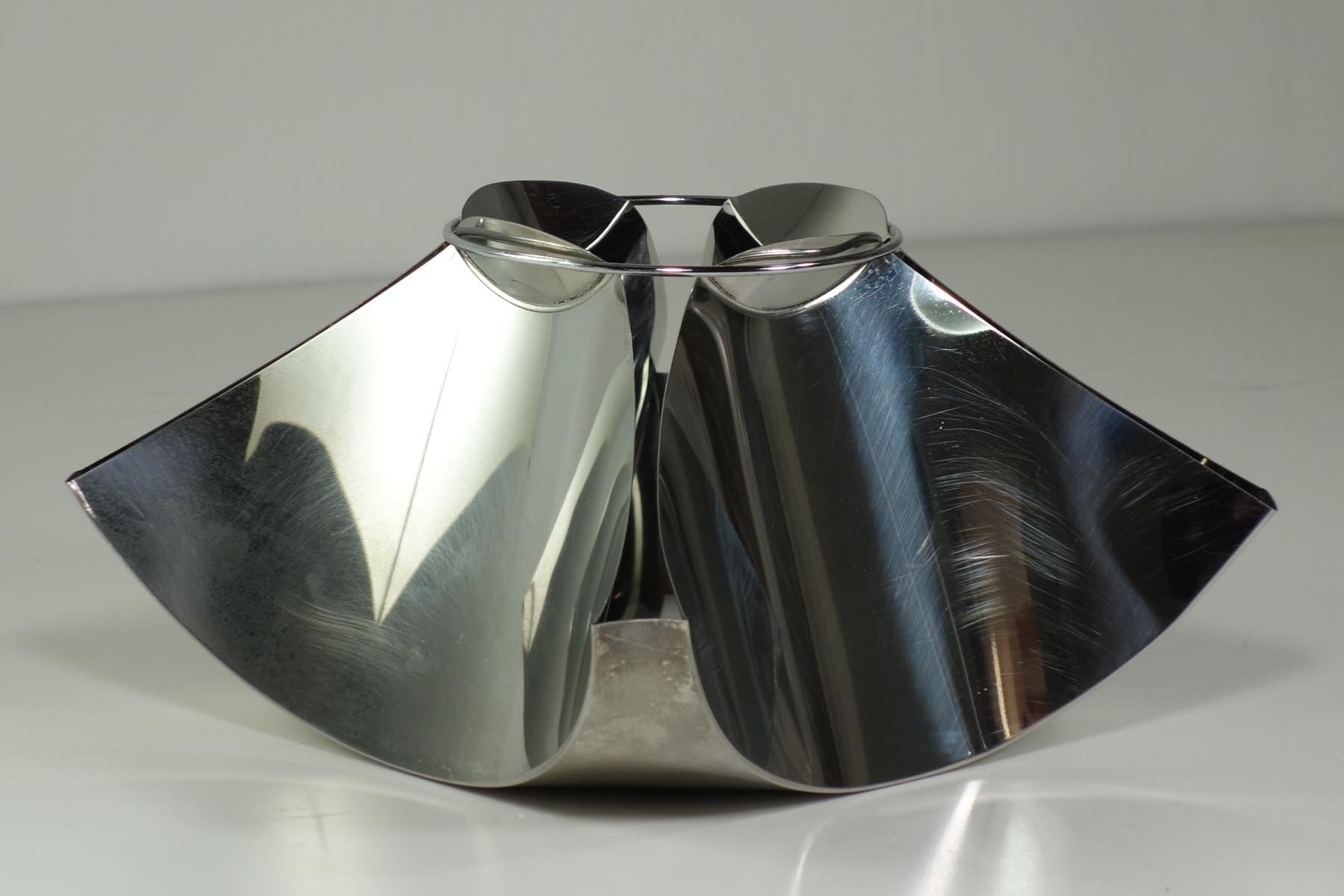 Modernist Italian Steel Centerpiece by A. Panzeri for Robots Milano ...