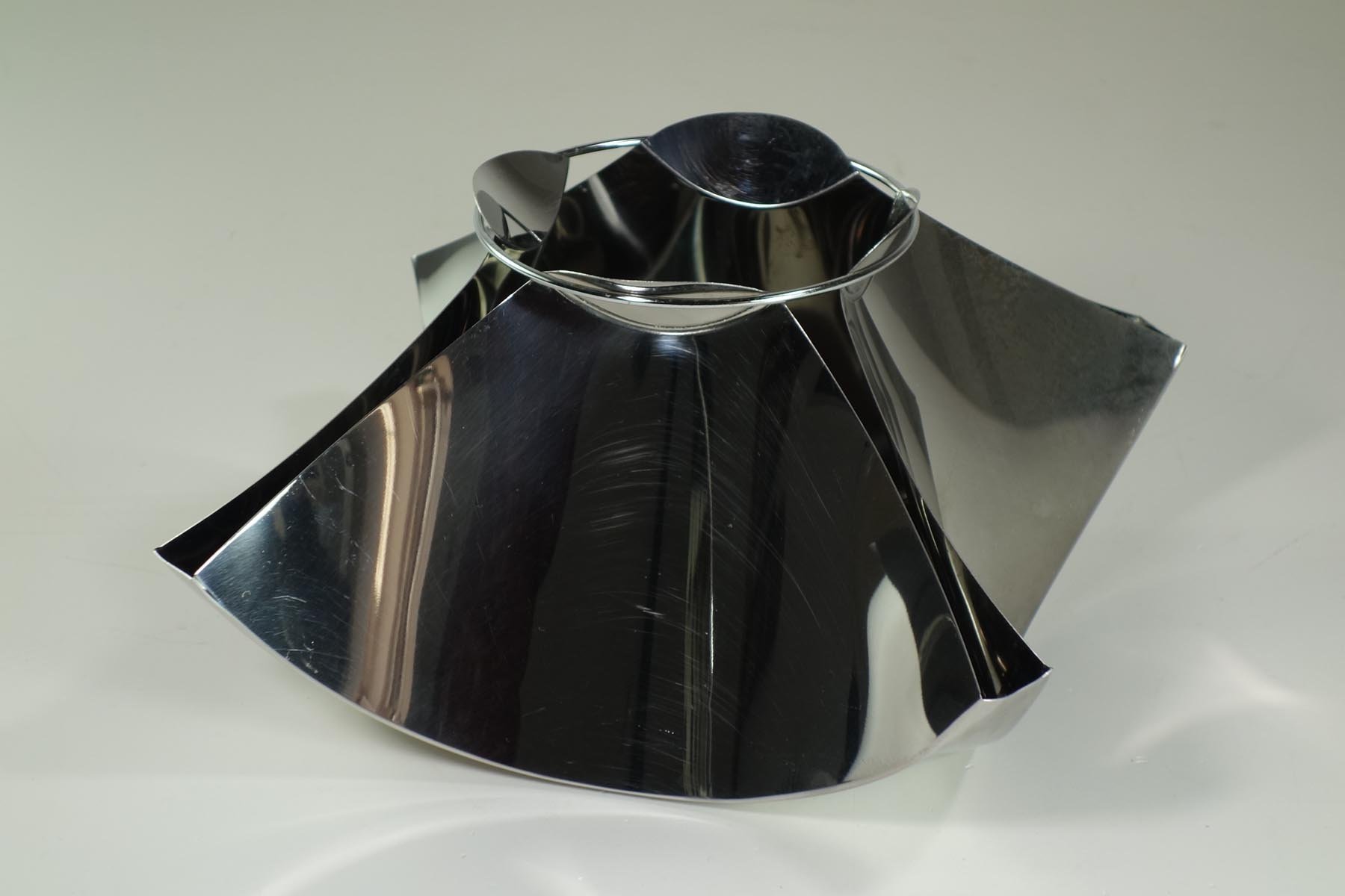 Modernist Italian Steel Centerpiece by A. Panzeri for Robots Milano ...