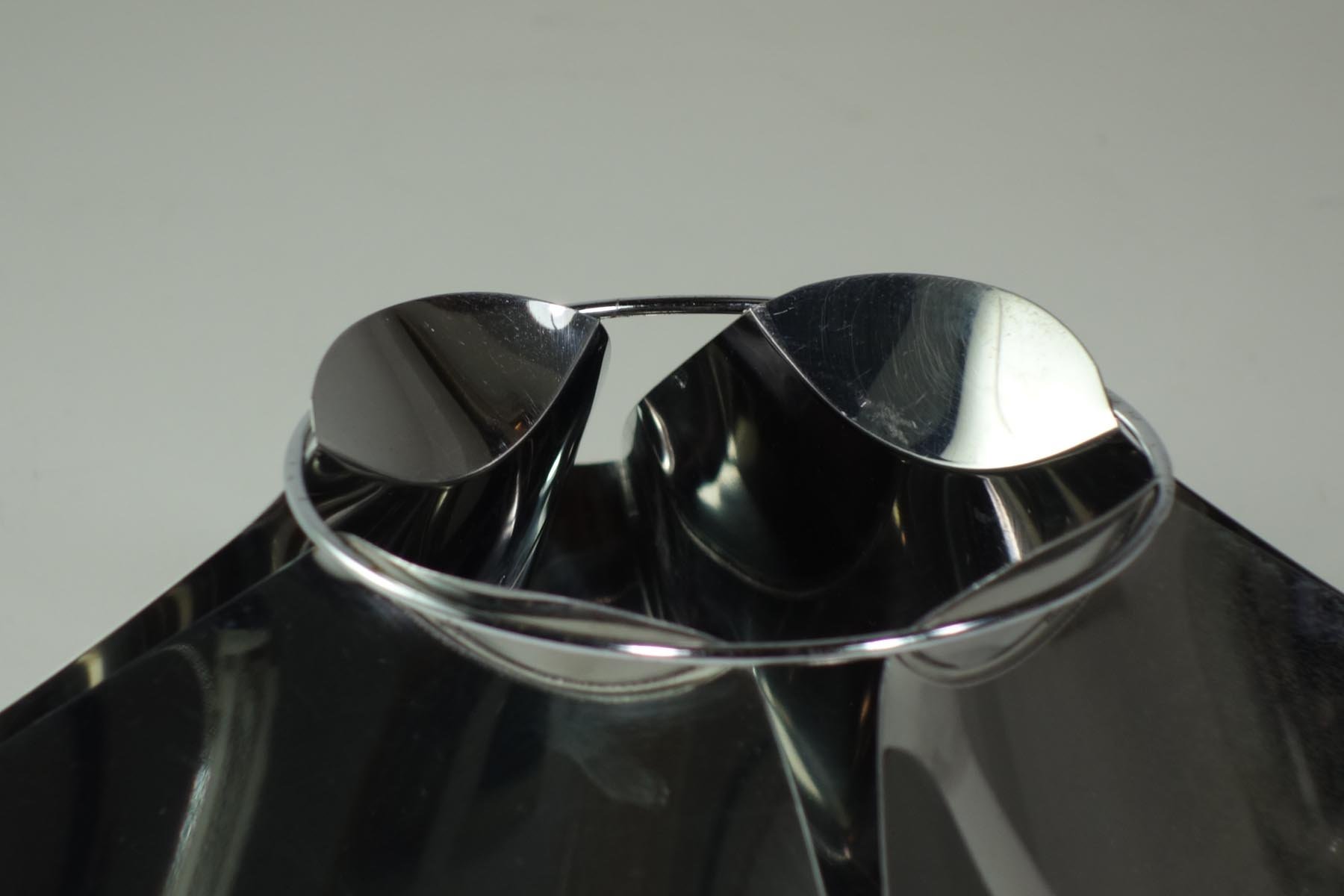 Modernist Italian Steel Centerpiece by A. Panzeri for Robots Milano ...
