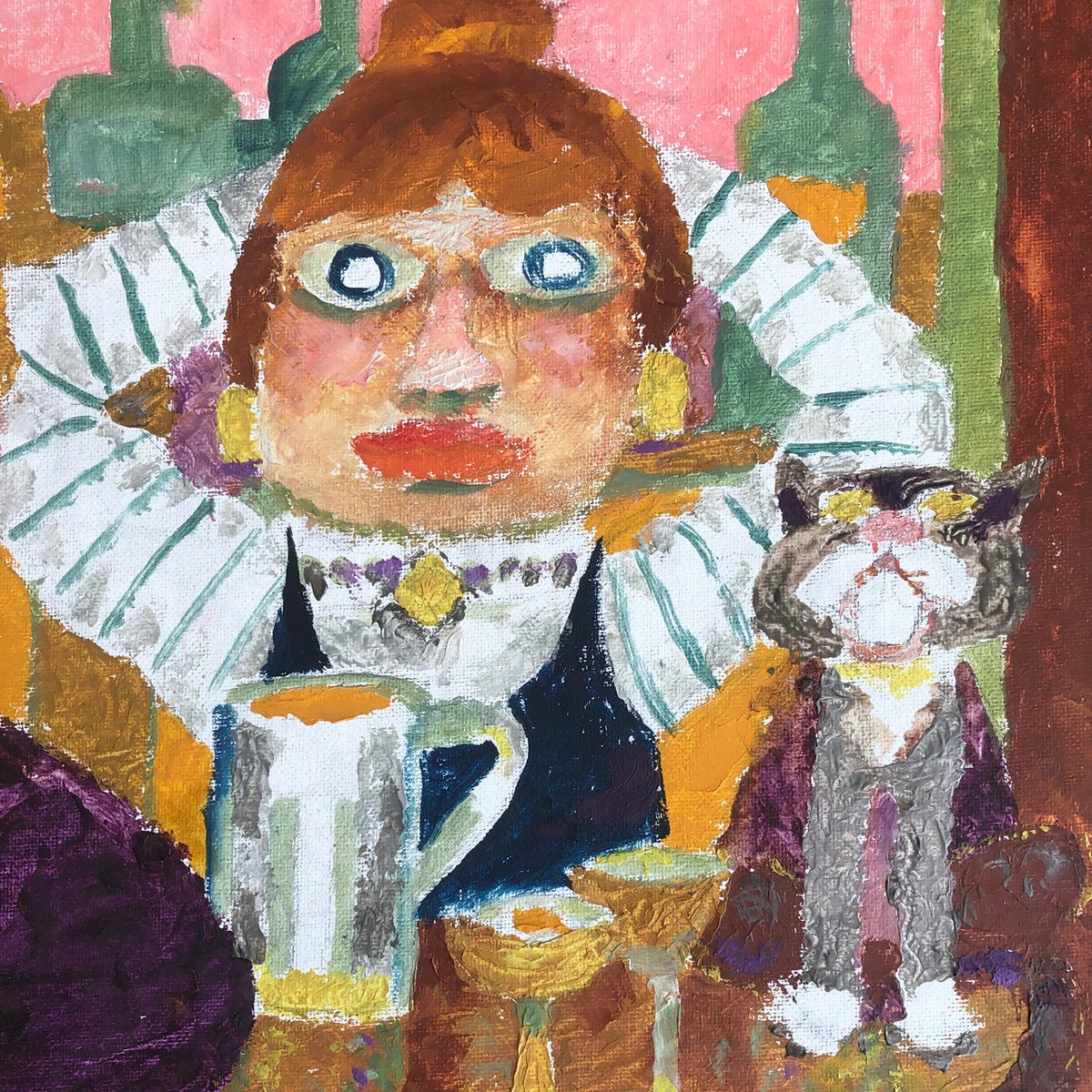 Vincent Bennett, Evening In, 1980s, Oil on Canvas Board for sale at Pamono