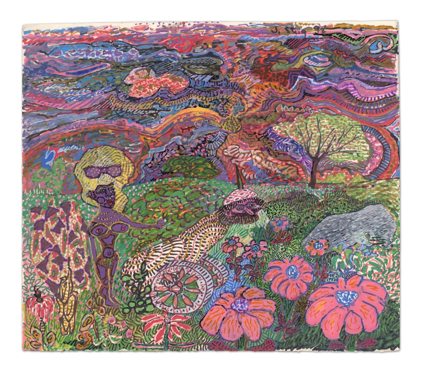 Jeremy Steig, Figurative Composition, 1992, Mixed Media Drawing for ...