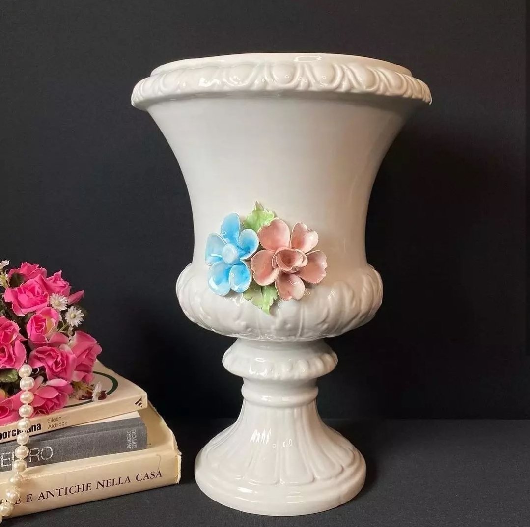 Italian Ceramic Planter Vase, 1960s for sale at Pamono