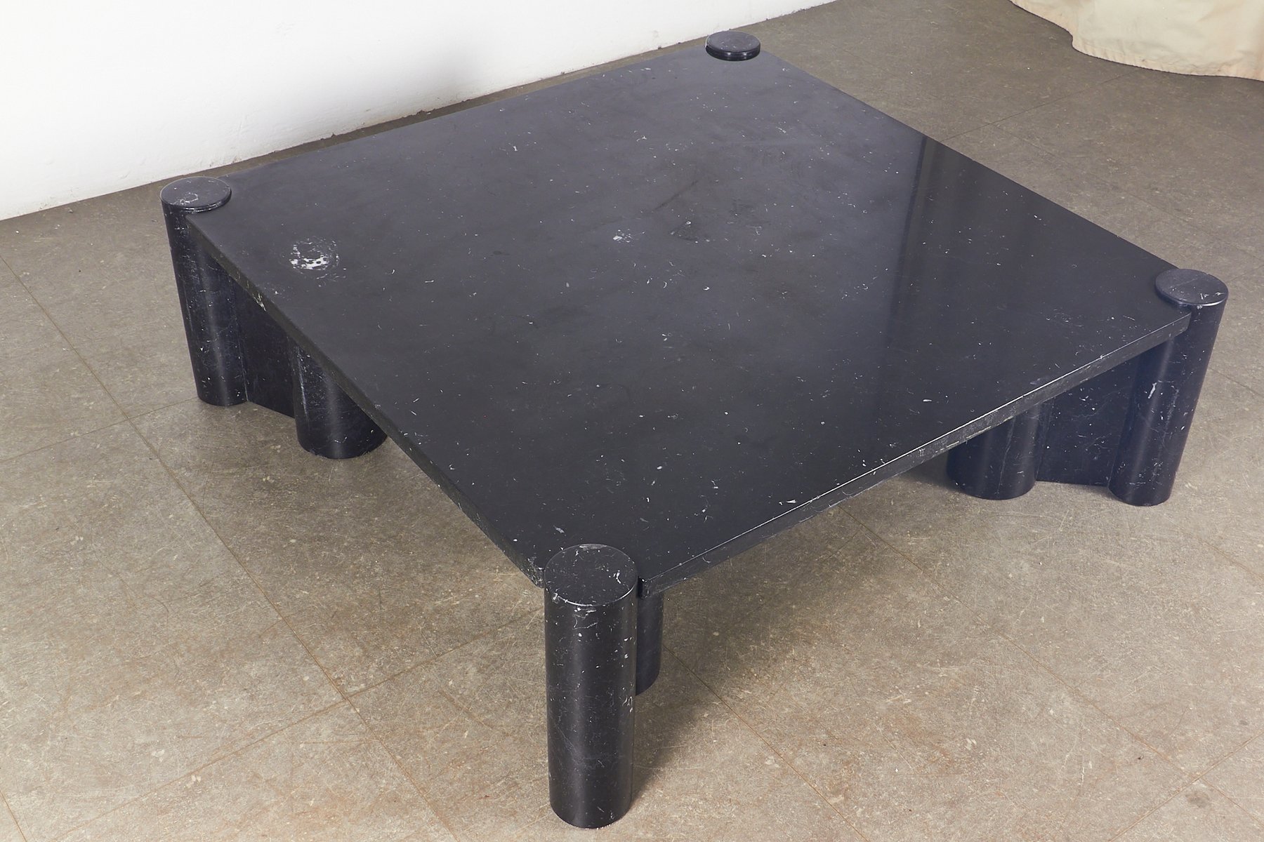 Jumbo Model Black Marble Coffee Table by Gae Aulenti for Knoll for sale ...