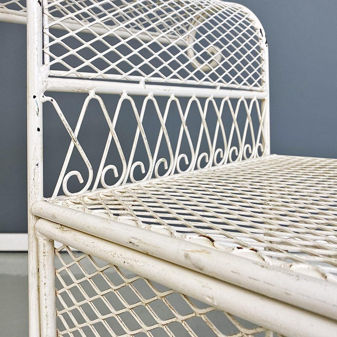 Mid-Century Modern Italian Classic White Iron Outdoor Bench, 1960s for ...