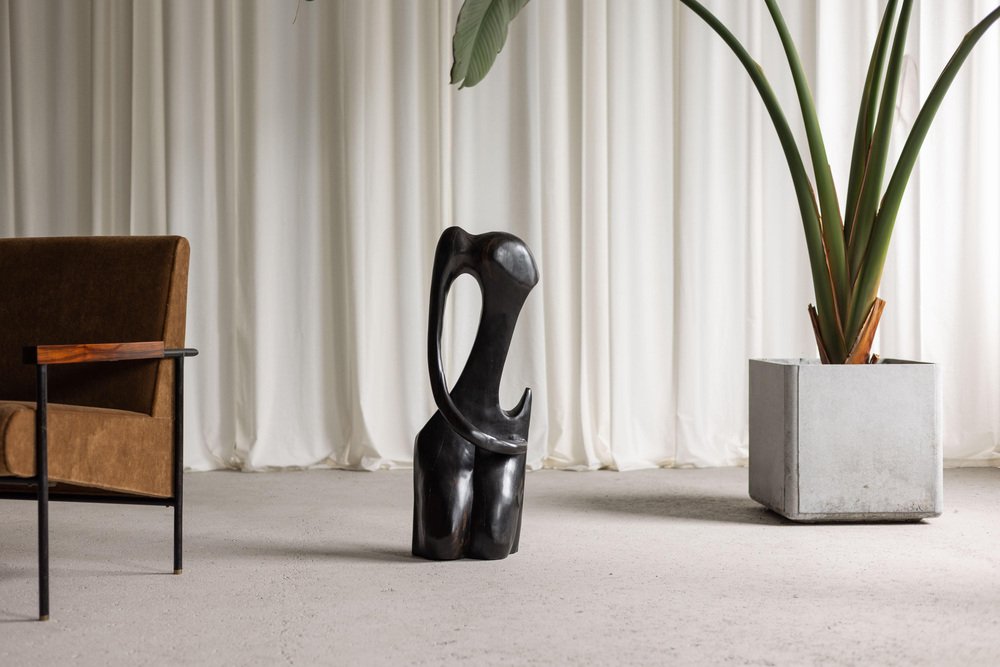 Abstract Torso Sculpture in Hardwood, 1960 for sale at Pamono