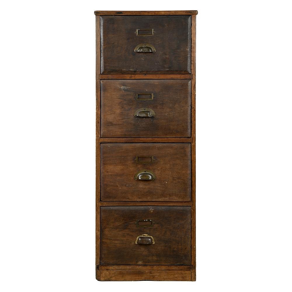 Wood Storage Column with 4 Drawers for sale at Pamono