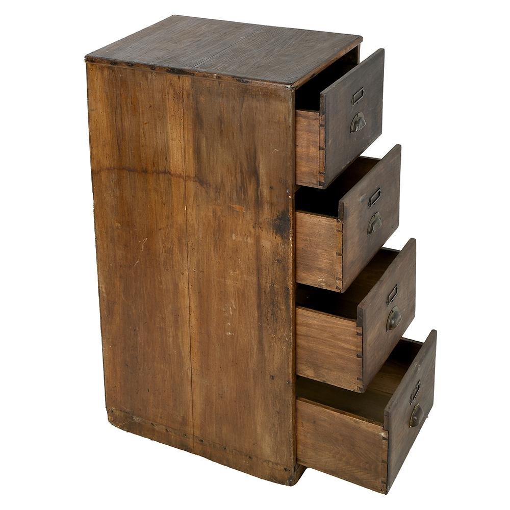 Wood Storage Column with 4 Drawers for sale at Pamono