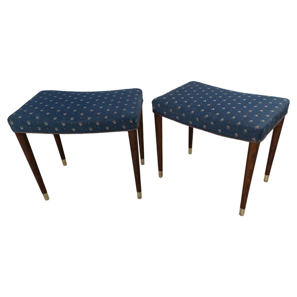 Set of Fully Restored Danish Art Deco Stools by Robert Rasmussen, 1930s ...