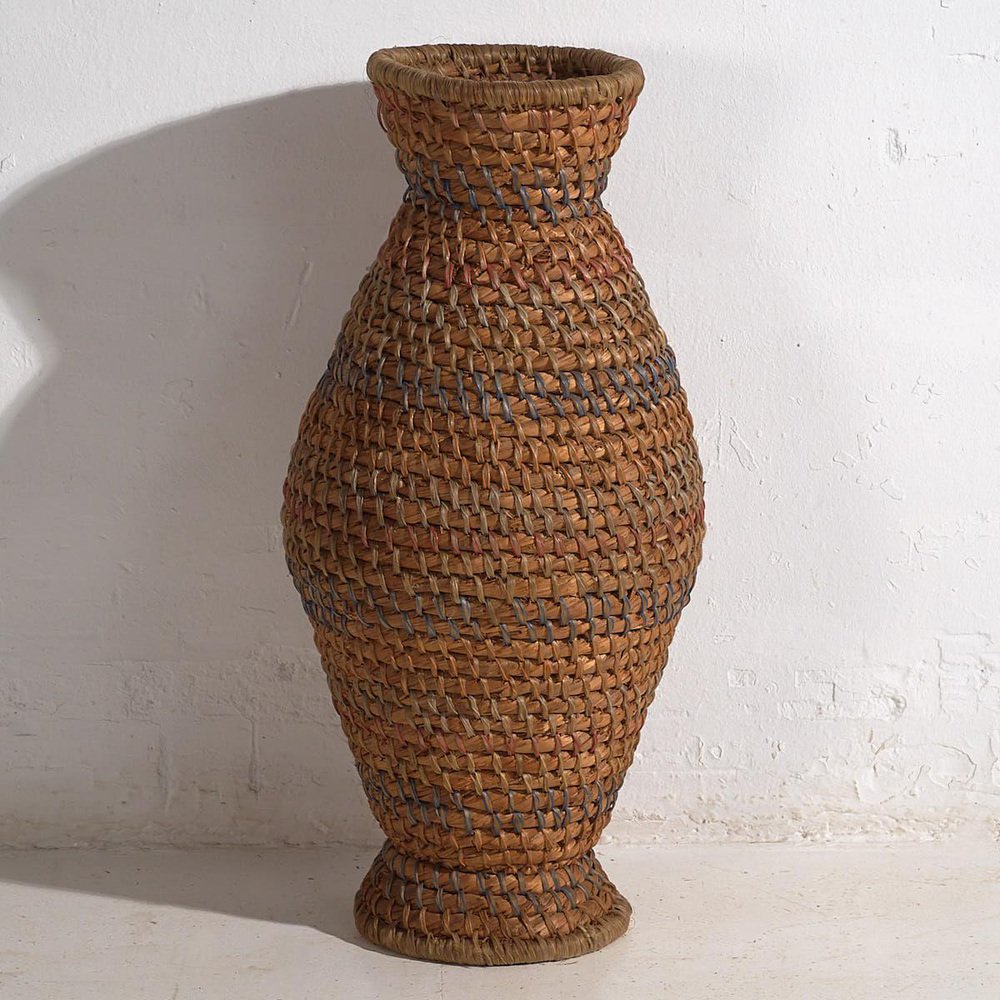 Vintage Wicker Vase, 1920 for sale at Pamono