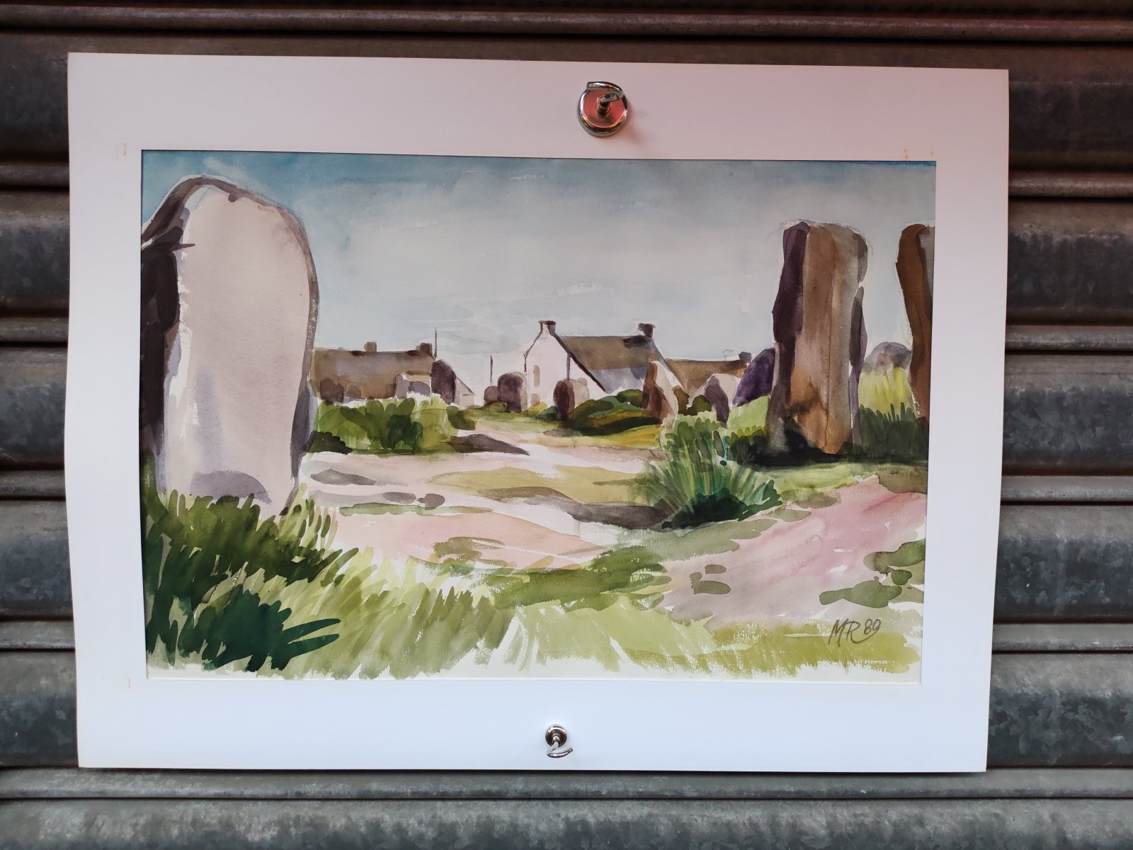 Michel Roubille, Carnac, 1980, Watercolor for sale at Pamono