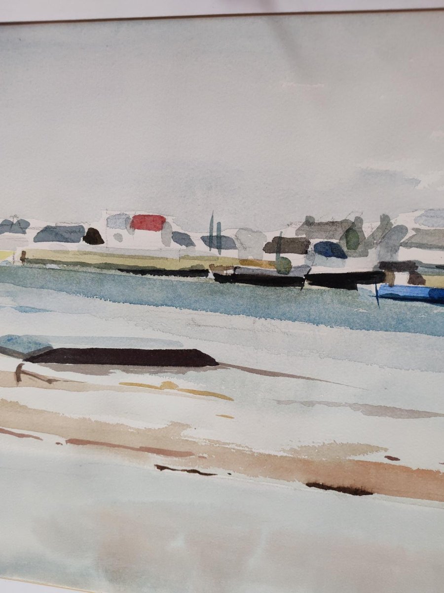 Michel Roubille, Le Pô, Carnac, 1976, Watercolor for sale at Pamono