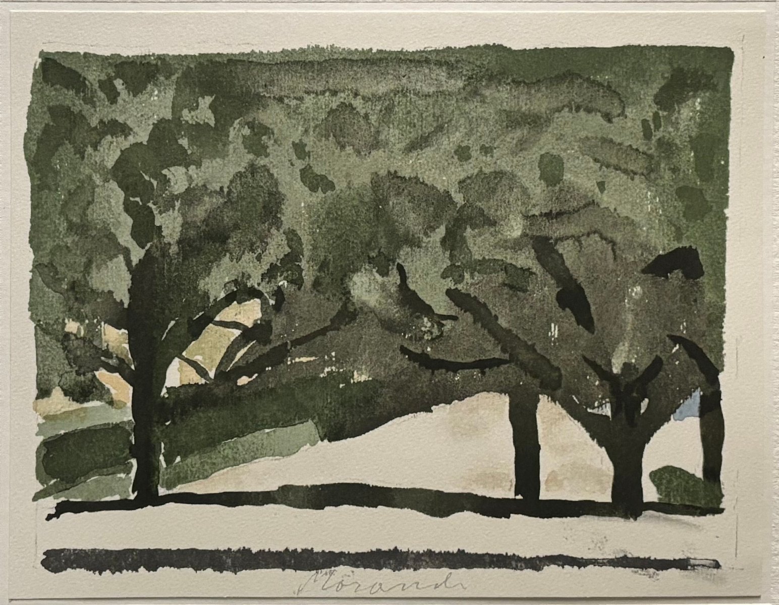 Giorgio Morandi, Landscape, 1956-1973, Lithograph for sale at Pamono