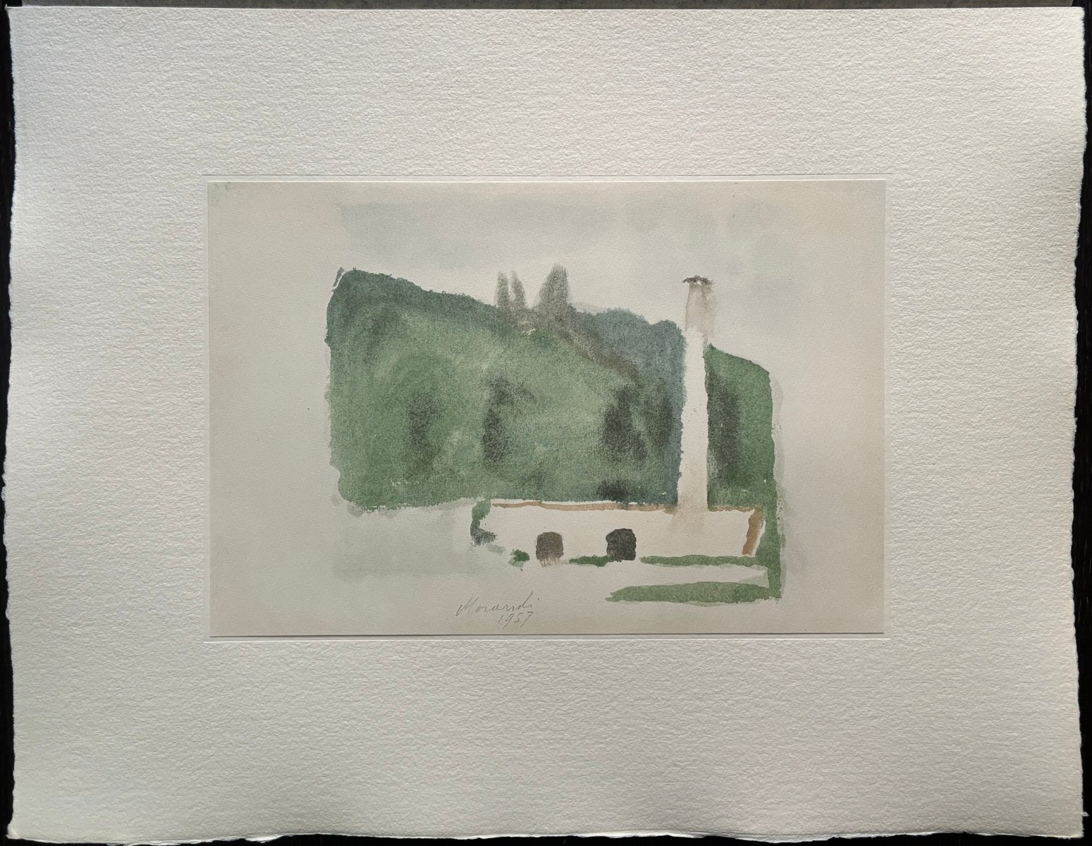 Giorgio Morandi, Landscape, 1957-1973, Lithograph for sale at Pamono