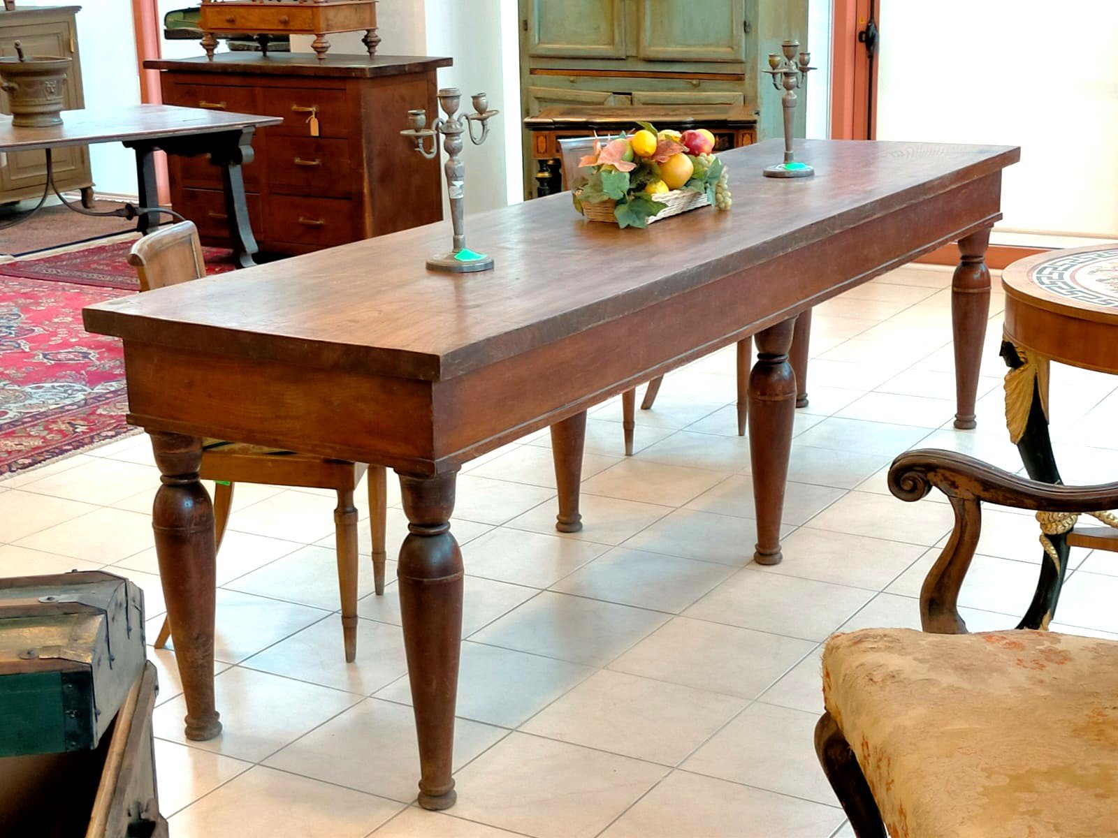 Large Antique 6-Legged Table, Early 1800s for sale at Pamono