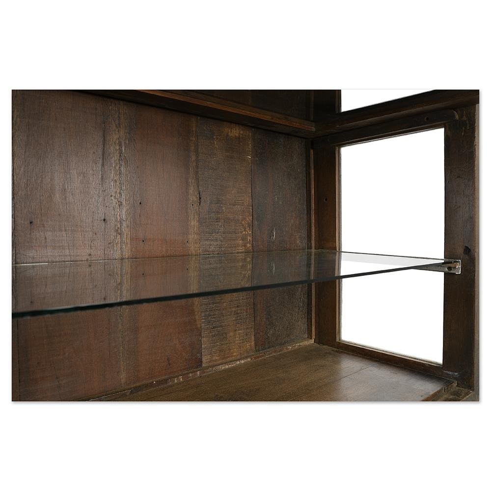 Wooden Wall Display Case with Sliding Door for sale at Pamono
