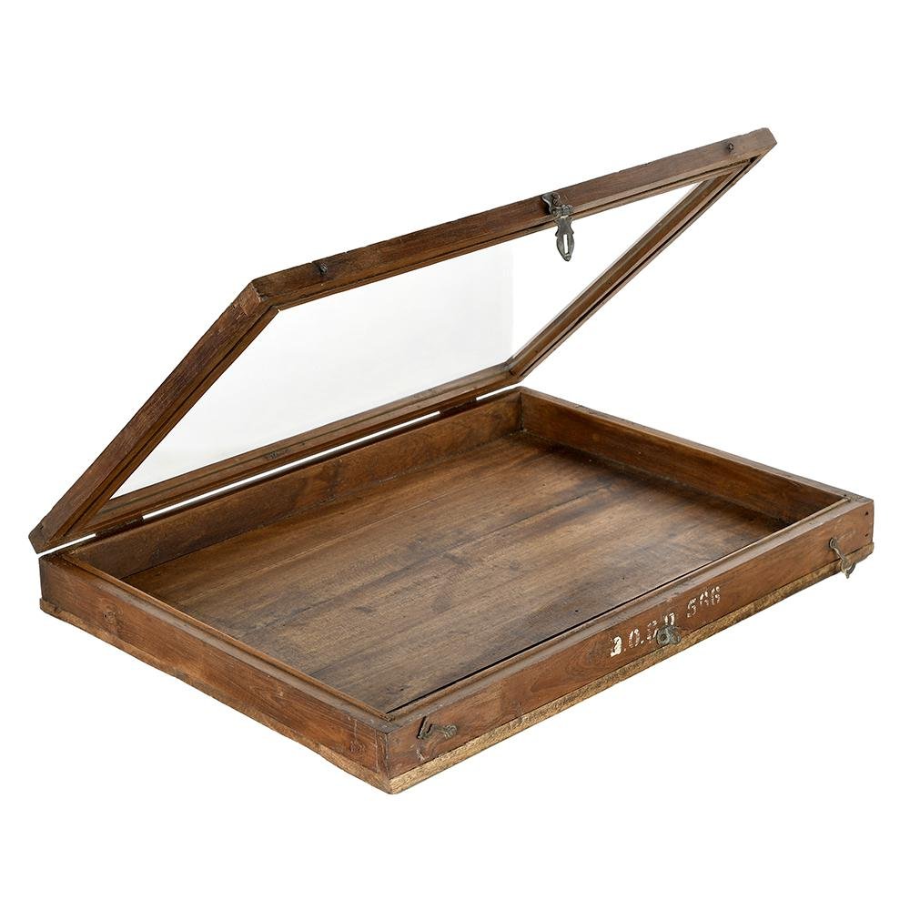Small Solid Wood Display Case for sale at Pamono