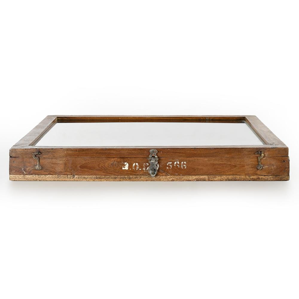 Small Solid Wood Display Case for sale at Pamono