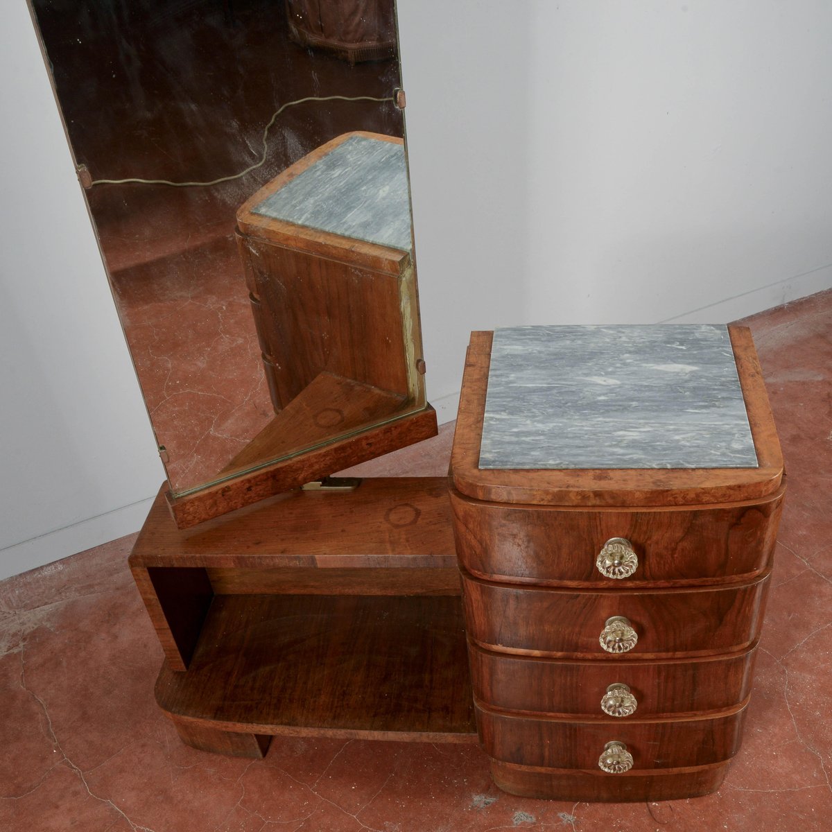 Art Deco Dressing Table with Movable Mirror for sale at Pamono