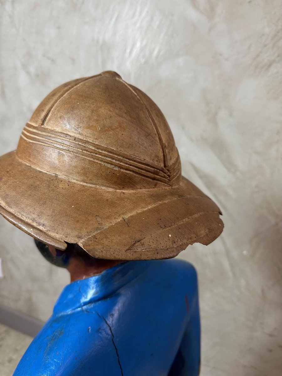 Colonial Wooden Statue, 1950 for sale at Pamono