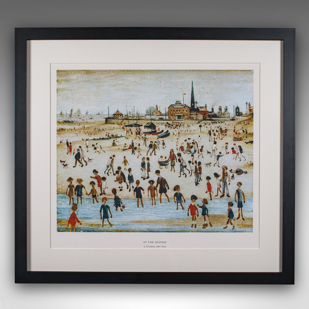 LS Lowry, At the Seaside, 1990s, Print for sale at Pamono